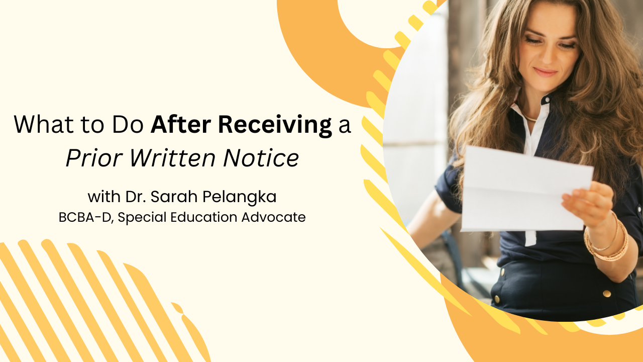 What to Do After Receiving Prior Written Notice