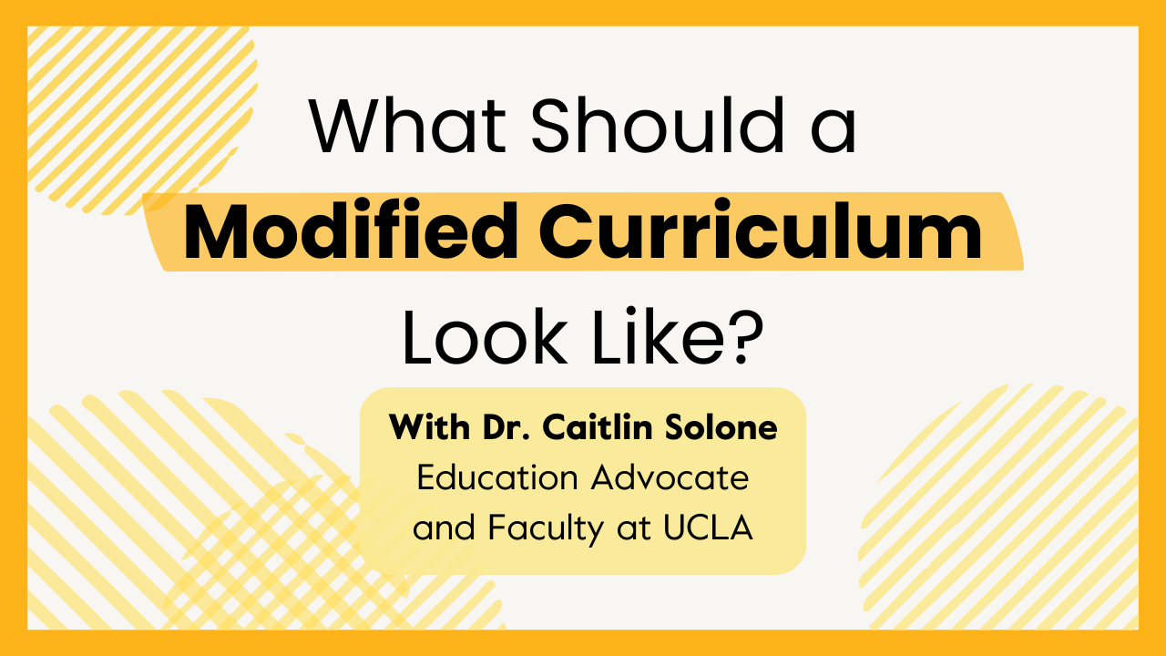 Modified Curriculum Definition - Video