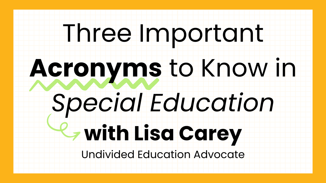 IEP Acronyms LRE, FAPE, and IDEA - Video